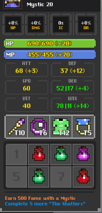 Buy Rotmg Account 7 Сharacters 8/8 + Legendary H75, MH74 + 27 Slots ...